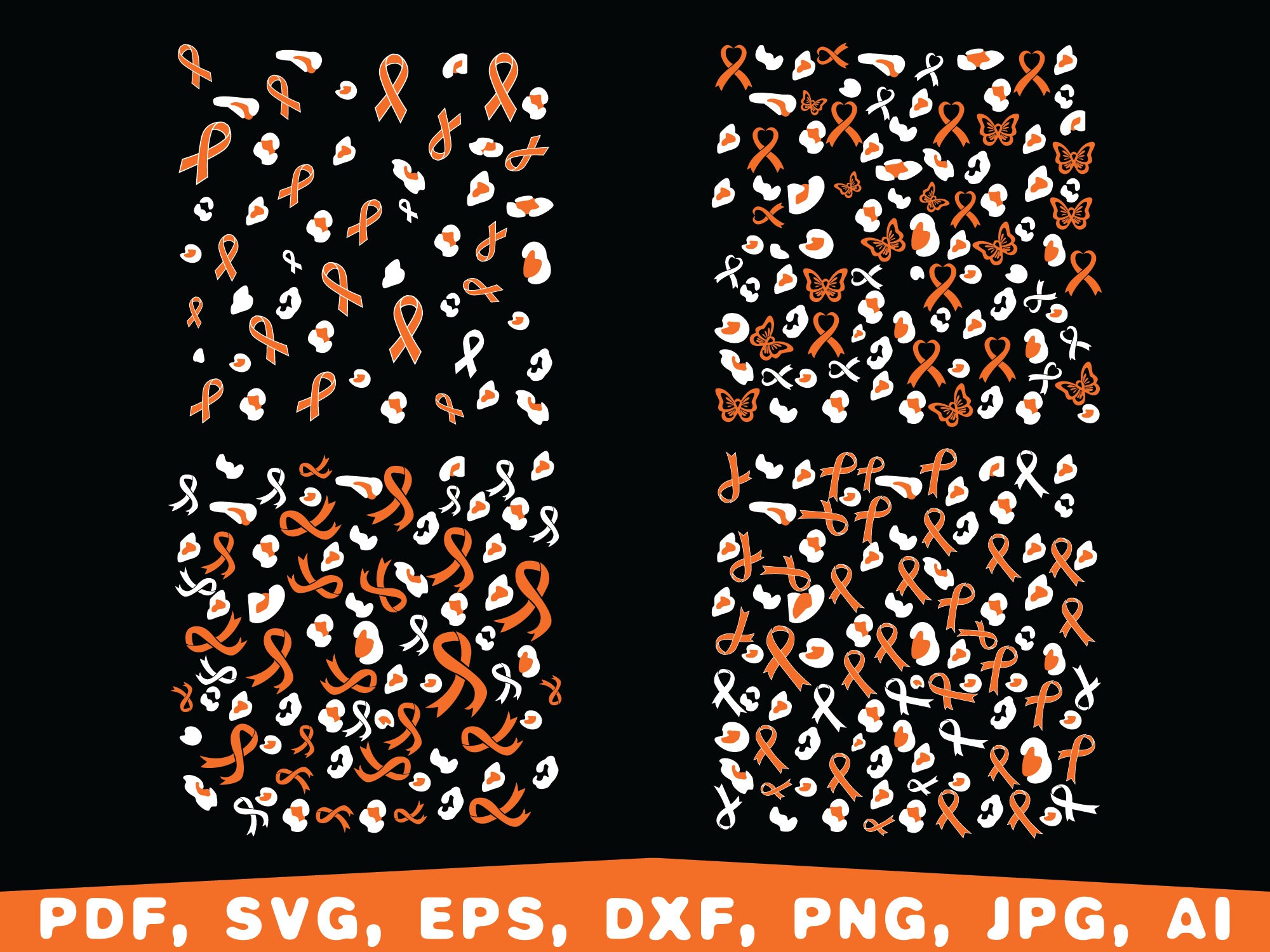 FND Awareness Svg, Functional Neurological Disorder Svg, Orange Ribbon ...