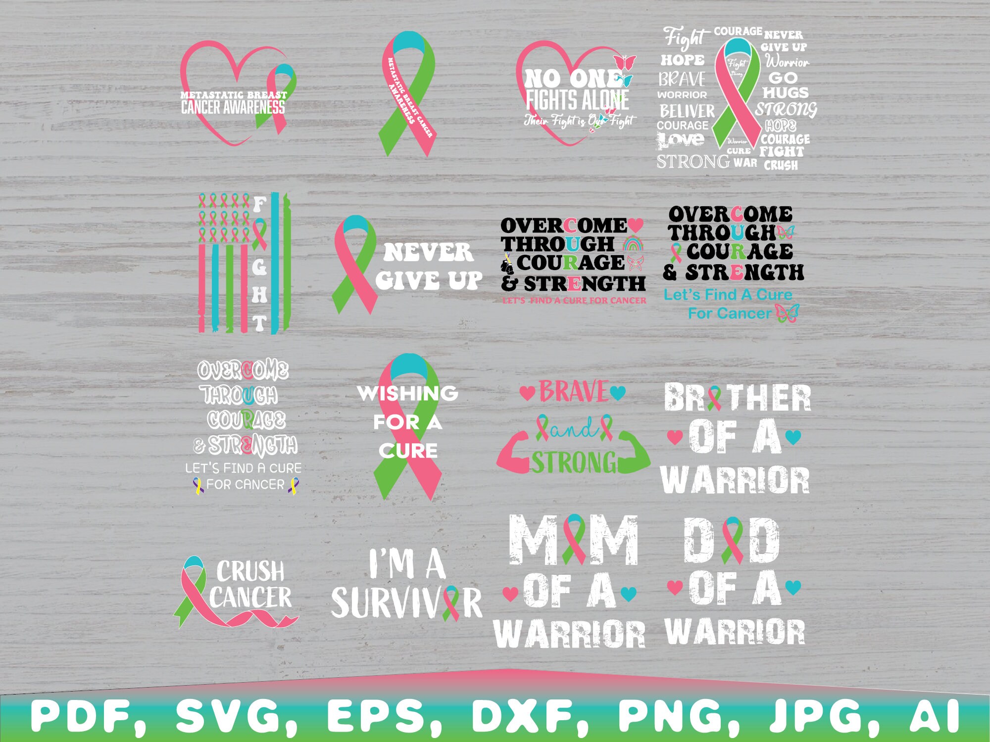 Metastatic Breast Cancer Awareness Svg Bundle, Metastatic Breast Cancer ...