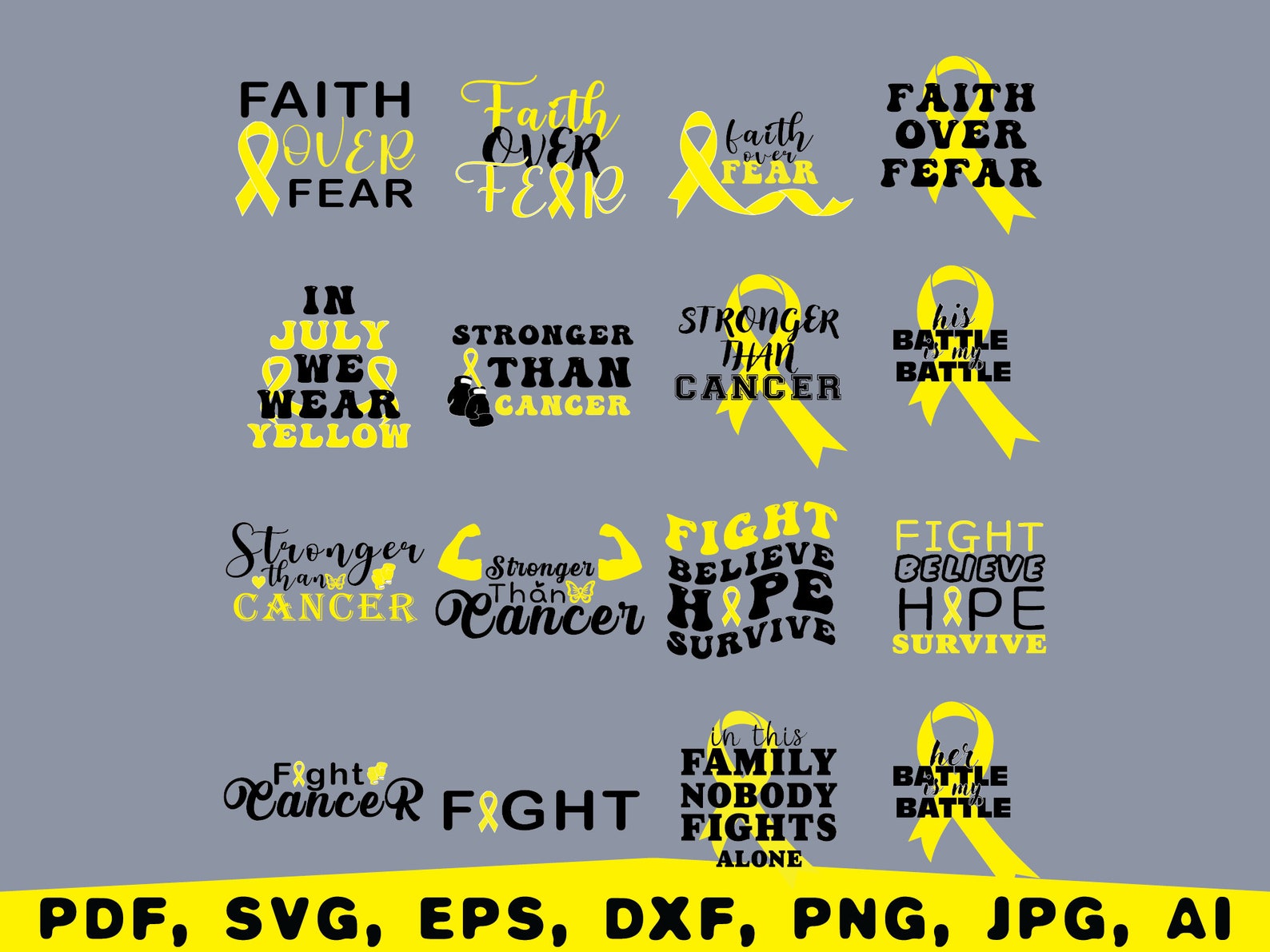 Bone Awareness Svg, Yellow Ribbon SVG, Liver Cancer Cut Files, Bone ...