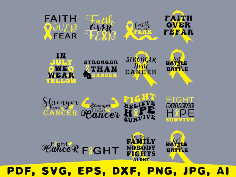Bone Awareness Svg, Yellow Ribbon SVG, Liver Cancer Cut Files, Bone ...