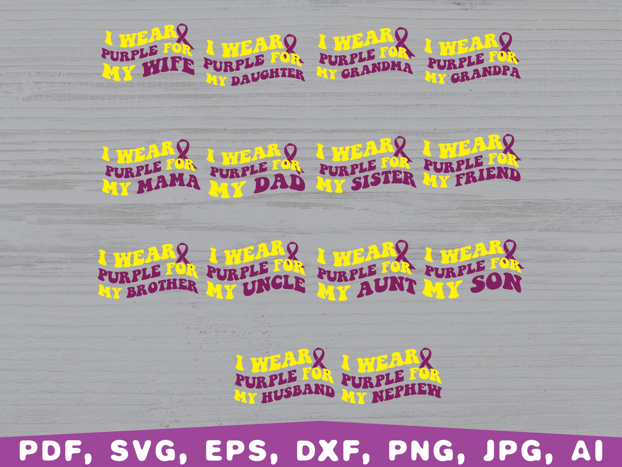 Lupus Awareness Svg, Purple Ribbon Svg, Lupus Ribbon Svg, Peace Love ...