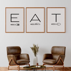 Printable, Digital Download EAT Wall Art, Dinning Digital Print ...