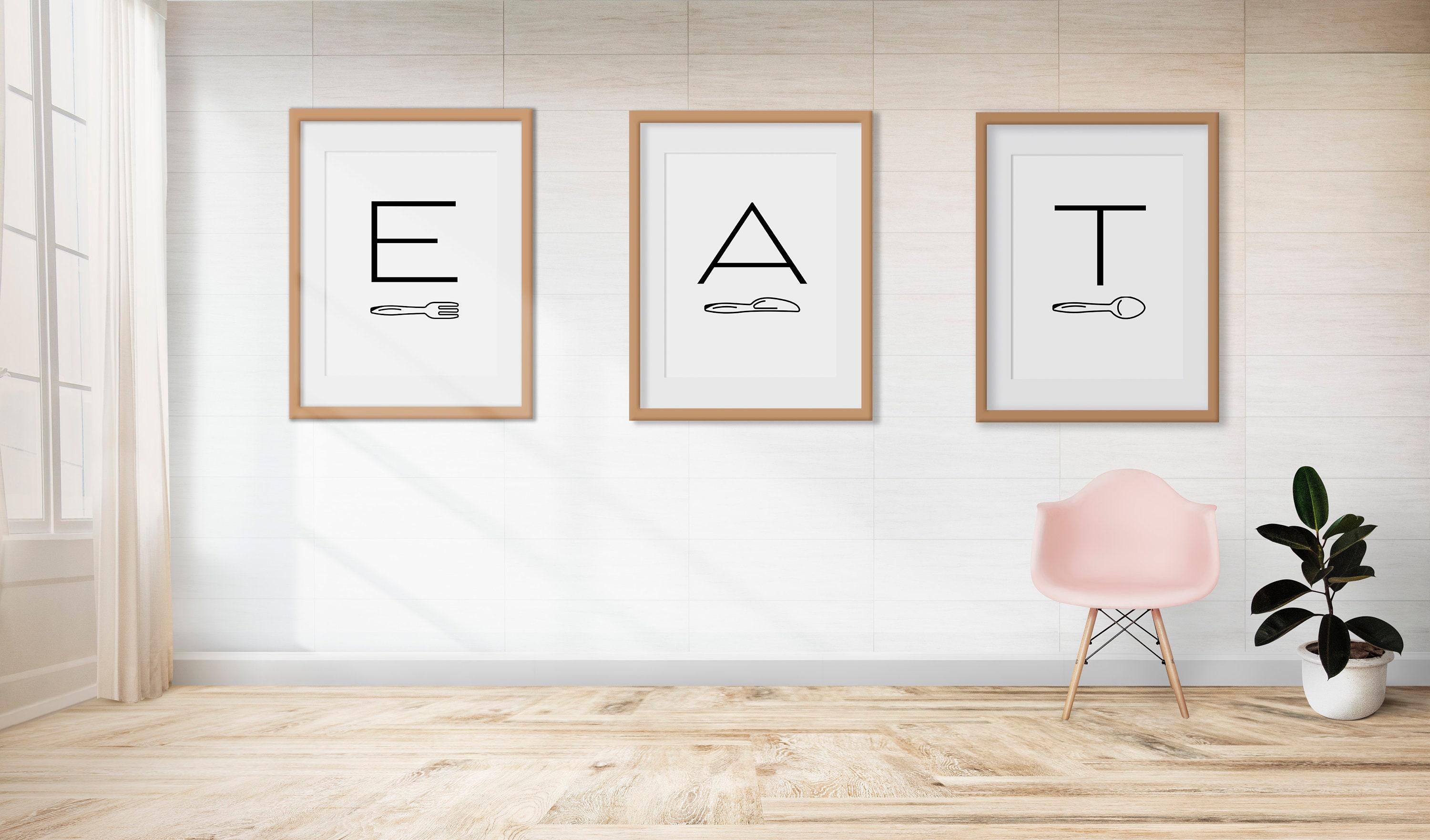 Printable Digital Download EAT Wall Art Dinning Digital - Etsy