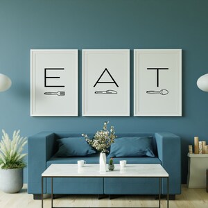 Printable, Digital Download EAT Wall Art, Dinning Digital Print ...