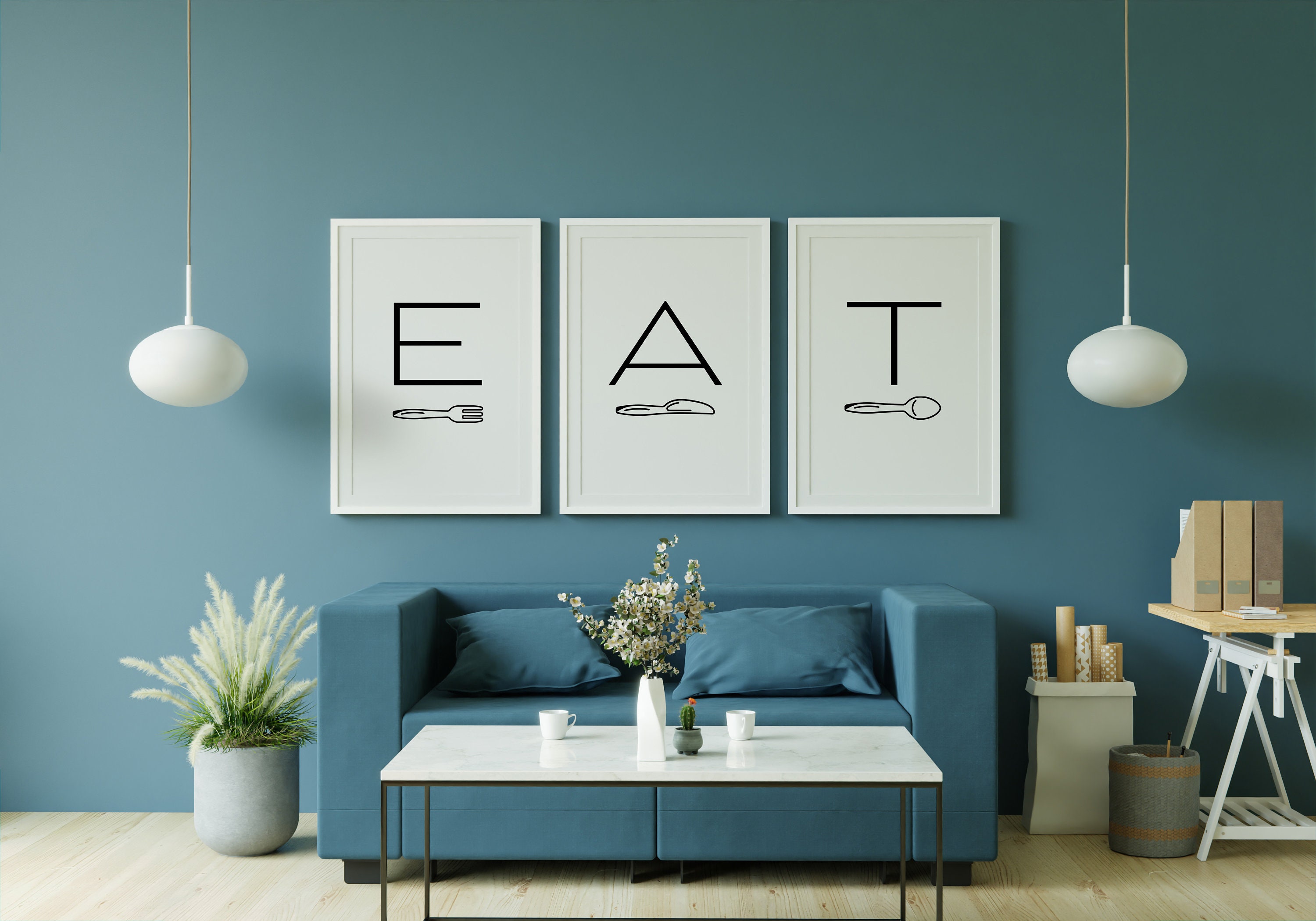 Printable Digital Download EAT Wall Art Dinning Digital - Etsy