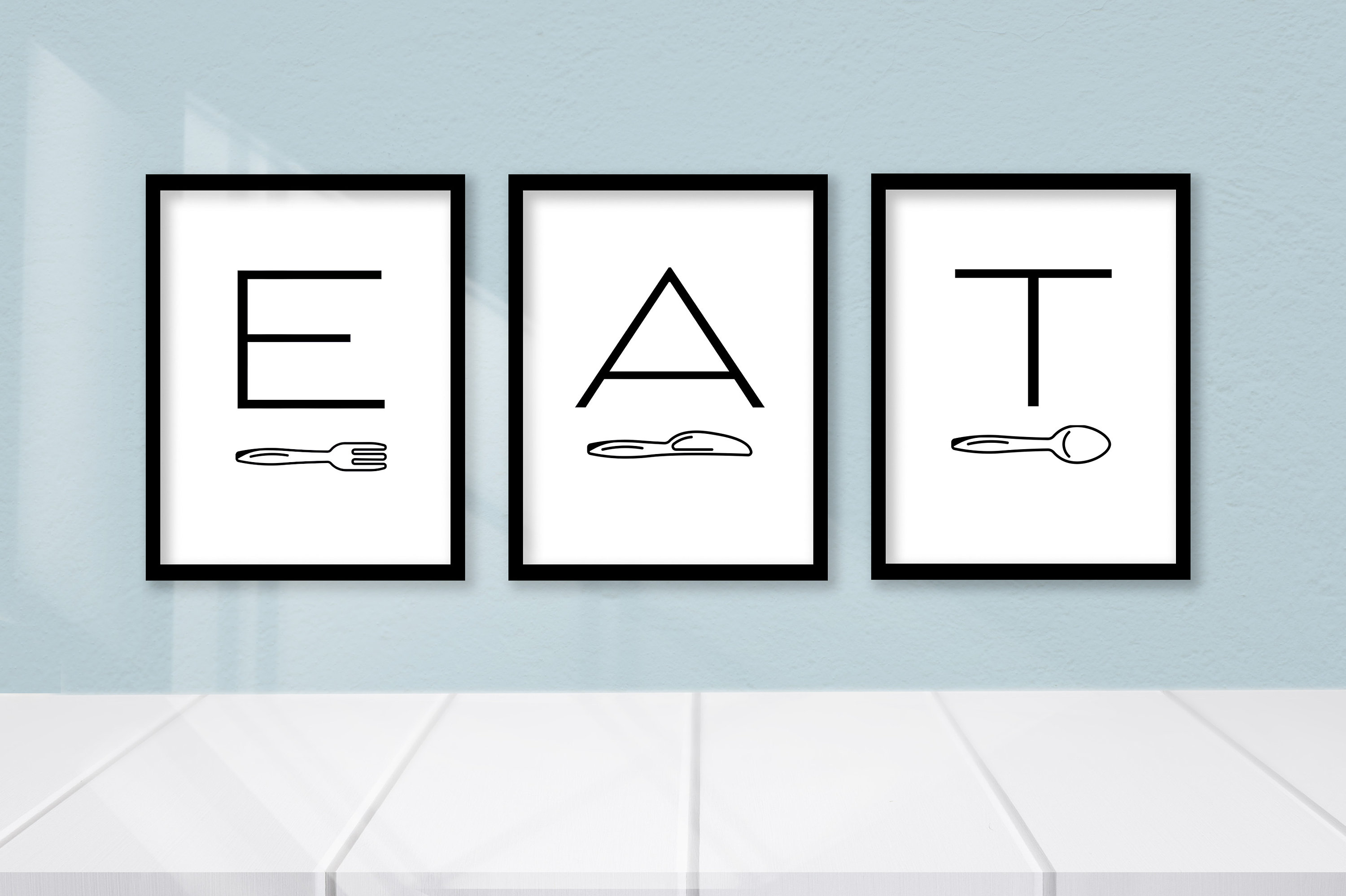 Printable Digital Download EAT Wall Art Dinning Digital - Etsy