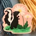 Skunk Smelling Daisies Vinyl Sticker by Earth Curious Art Co | Spring ...