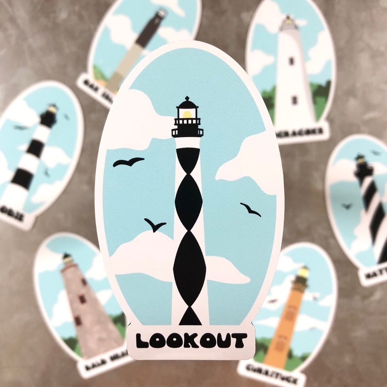 Cape Lookout Lighthouse Fridge Magnet by Earth Curious Art Co | North ...