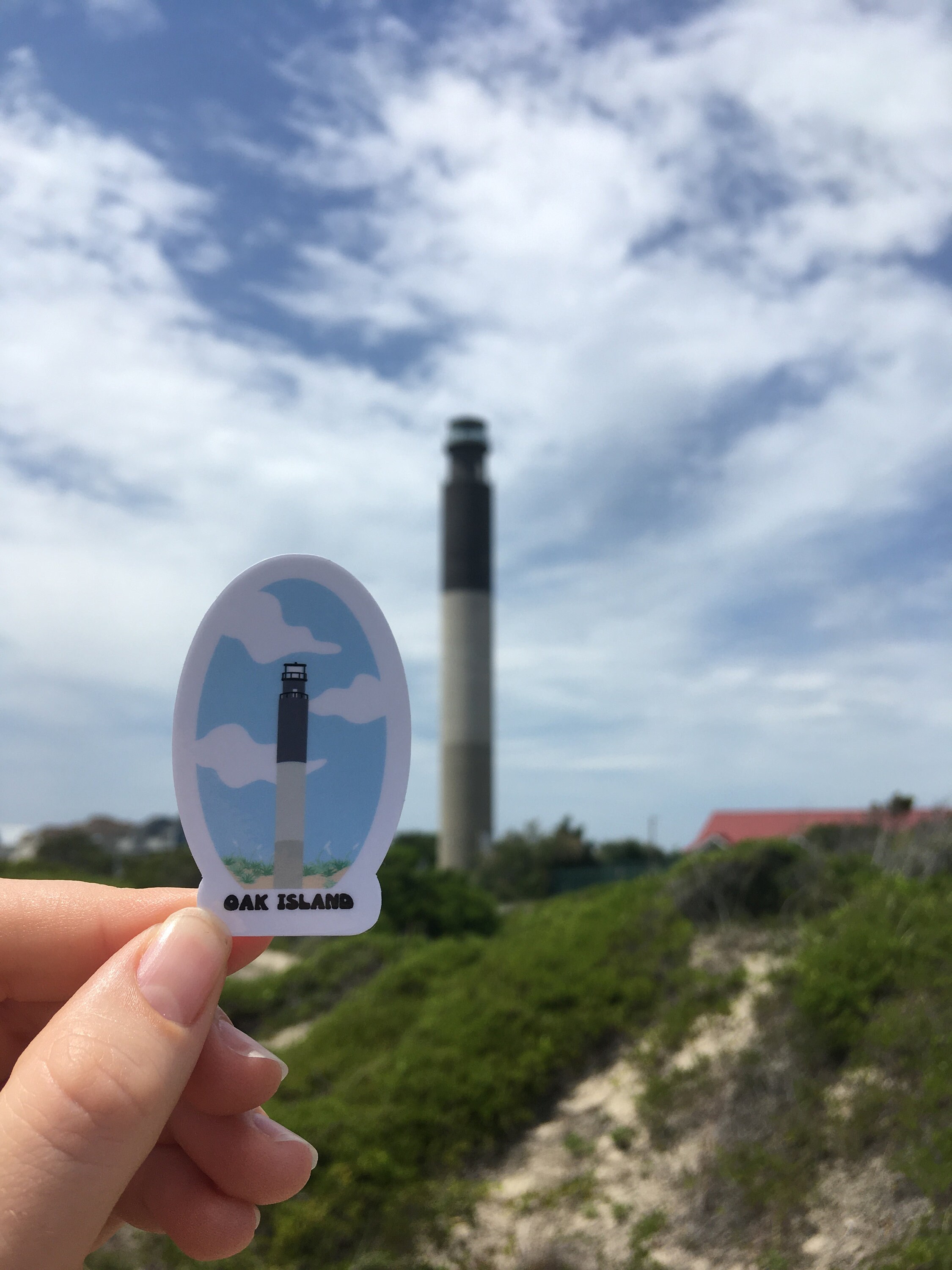 Oak Island Lighthouse Water Resistant Vinyl Sticker by Earth Curious ...