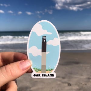 Oak Island Lighthouse Water Resistant Vinyl Sticker by Earth Curious ...