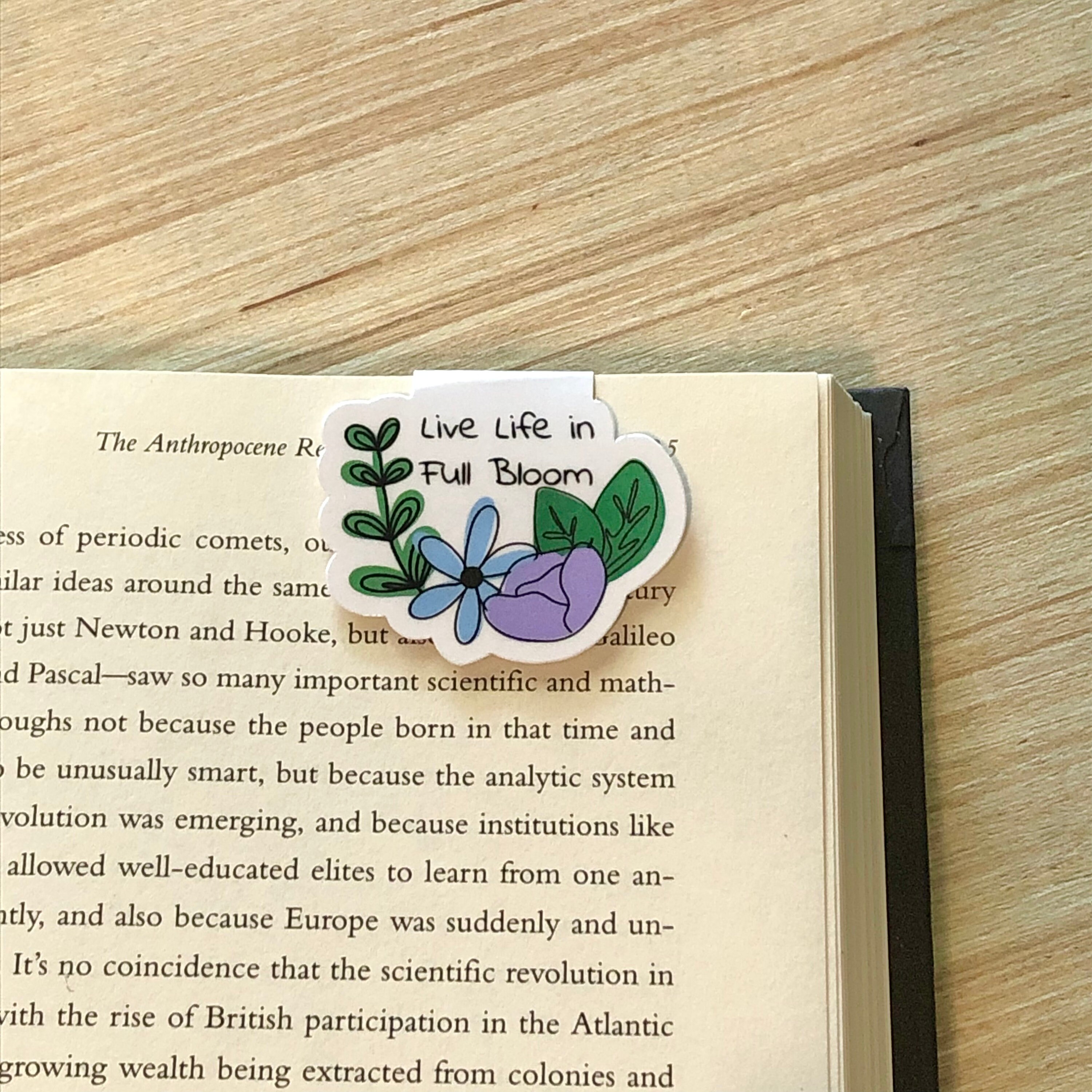 Live Life in Full Bloom Spring Magnetic Bookmark by Earth Curious Art ...