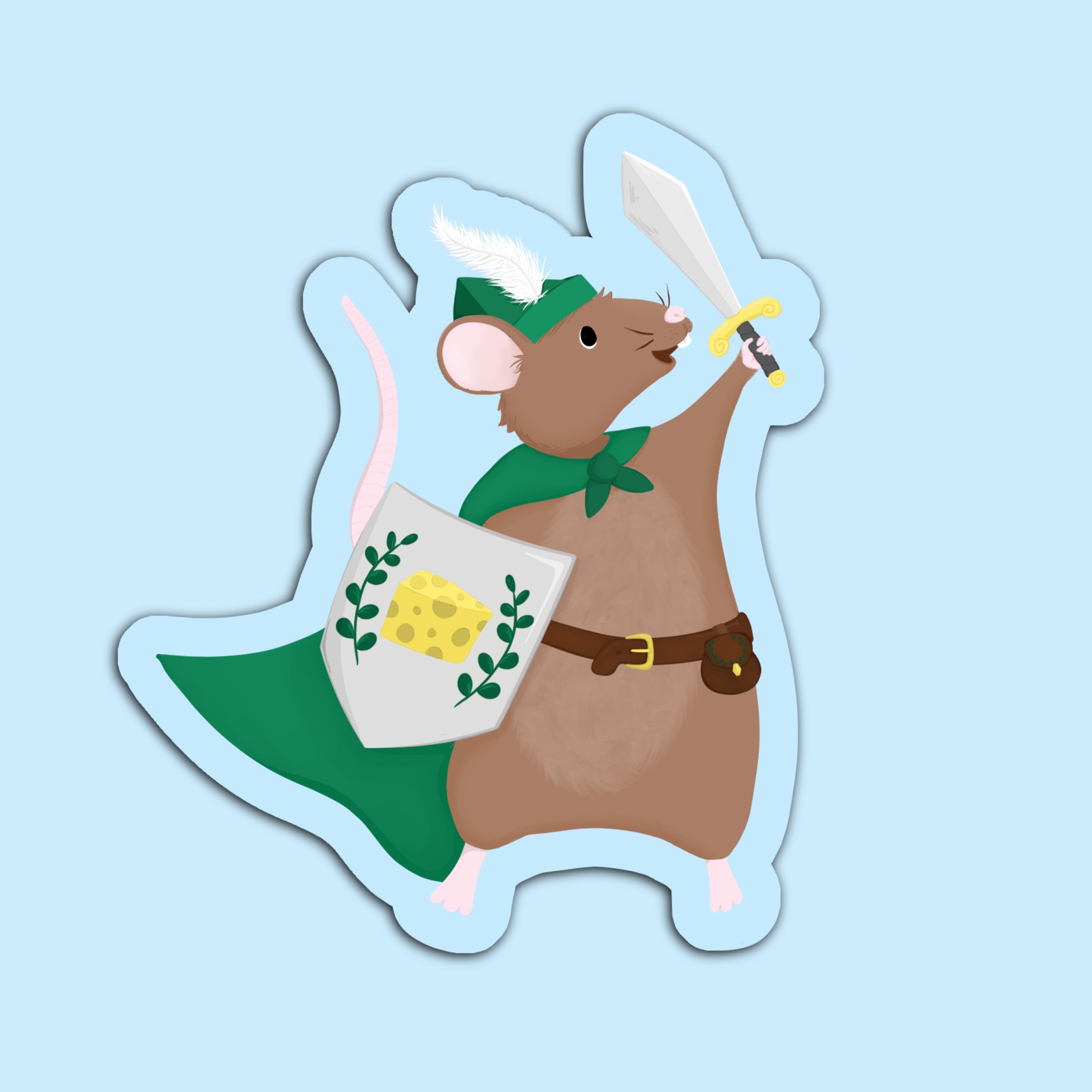 Sir Squeaks-a-lot Vinyl Sticker by Earth Curious Art Co | Ren Faire ...