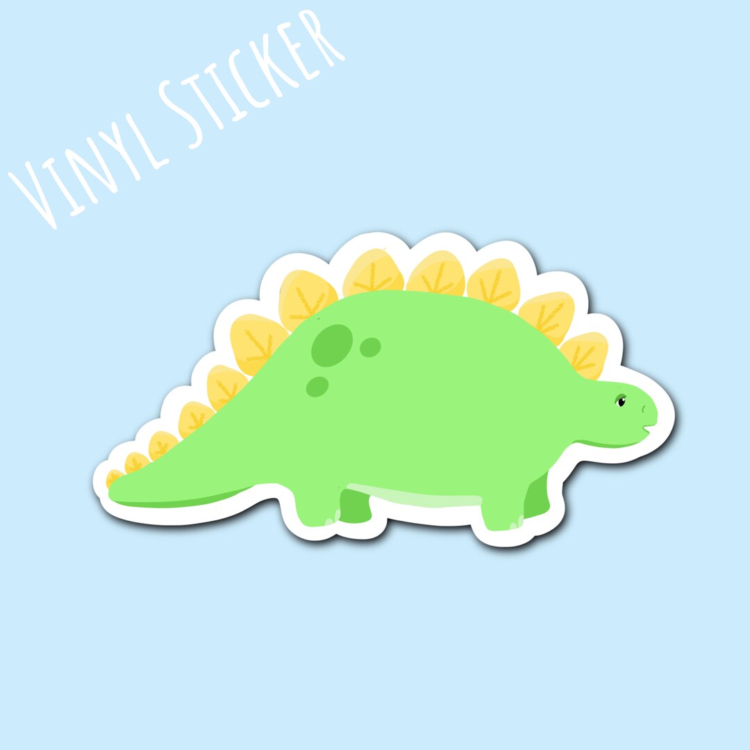 Stegosaurus Vinyl Sticker by Earth Curious Art Co Cute - Etsy