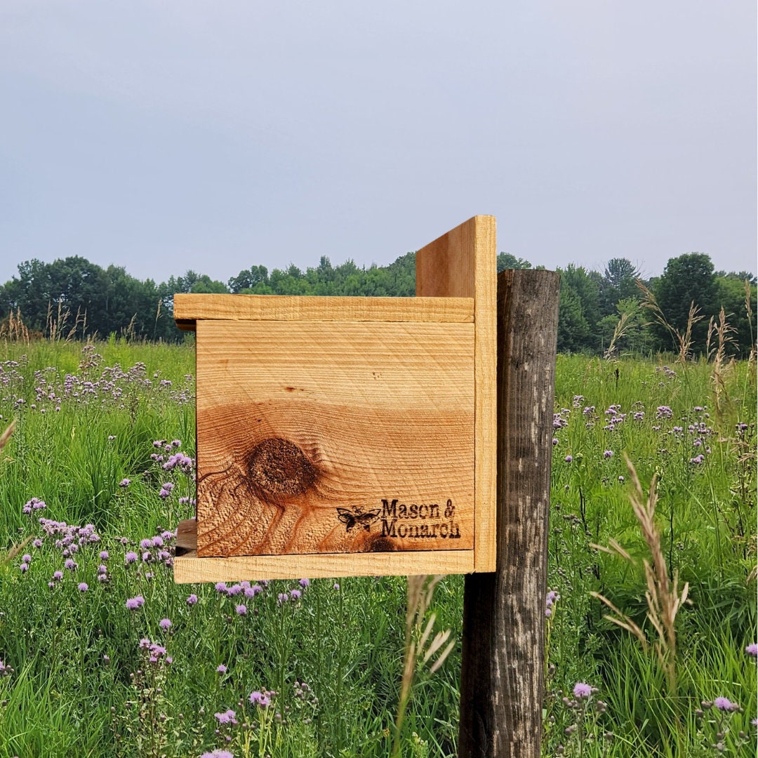 Handmade Bee House for Native Mason and Leafcutter Bees Made in the USA - Etsy