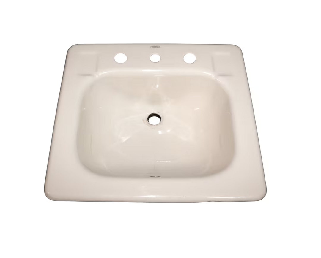 1978 Vintage Kohler Almond Drop-in Porcelain Over Cast Iron Sink ~ Fast ...