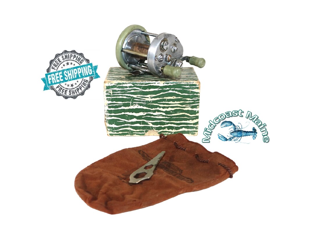 1960s Vintage Pflueger Supreme Bait Casting Reel With Bag, Box & Wrench ...
