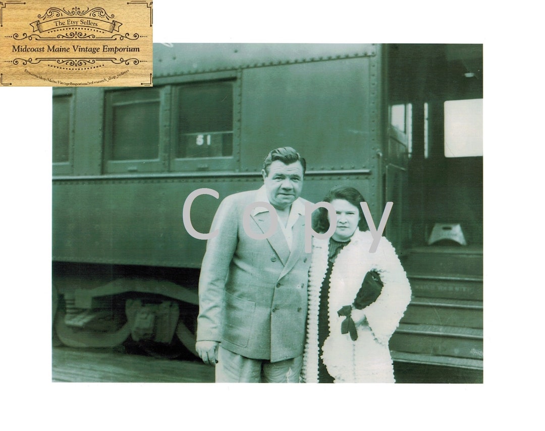 1945 Babe Ruth & Daughter Portland, Maine 10.65 X 8.5 Photograph ...