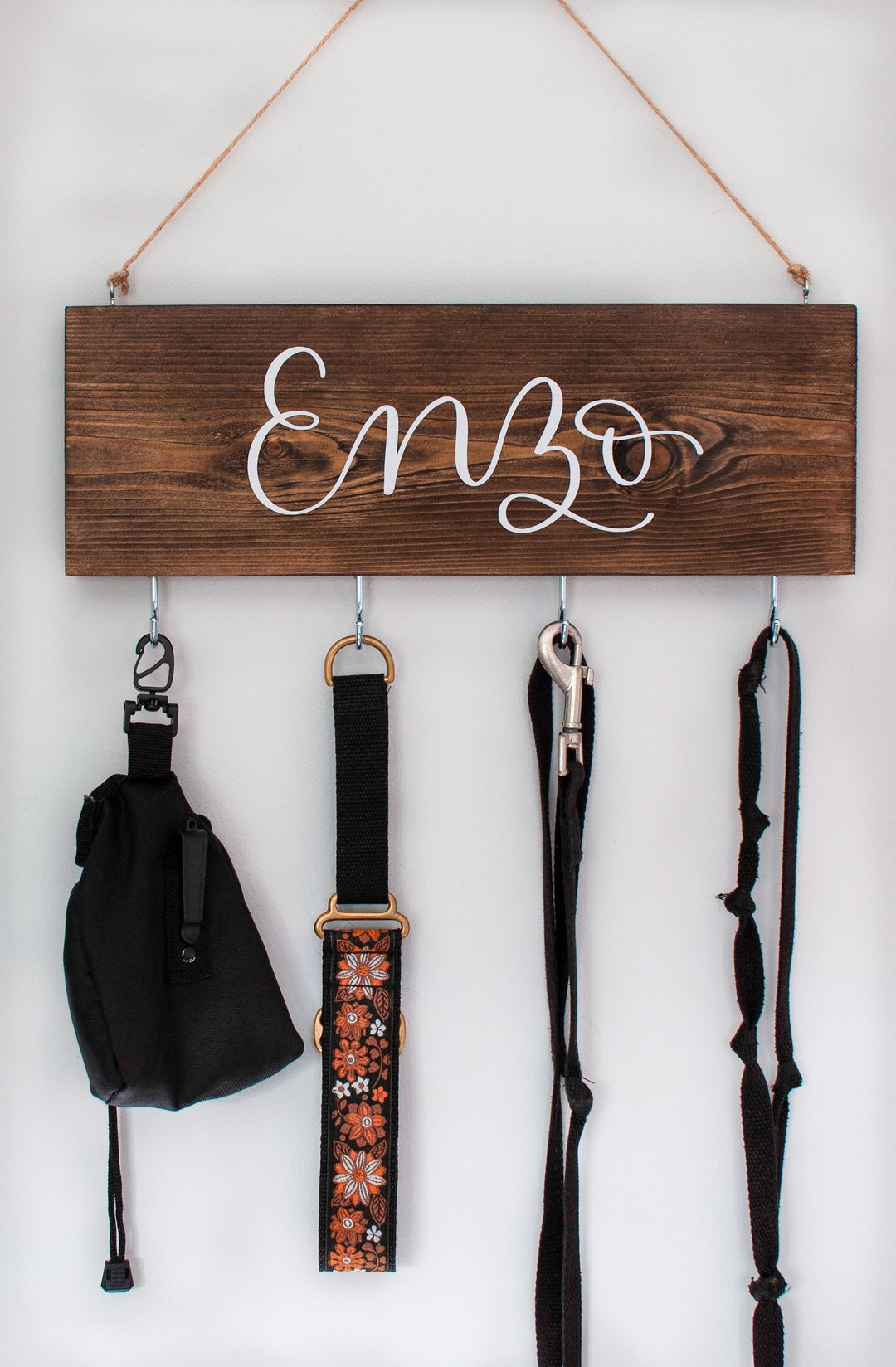 Custom Calligraphy Dog Collar/lead Holder - Etsy