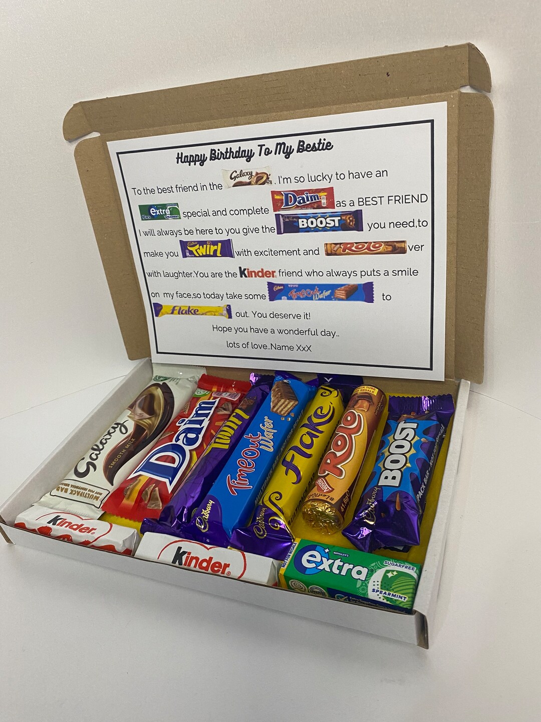 Happy Birthday Bestie Chocolate Poem Box Friend Gift for Her - Etsy