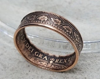USA Penny Coin Ring Coin Jewelry Powder Coated Finish | Etsy