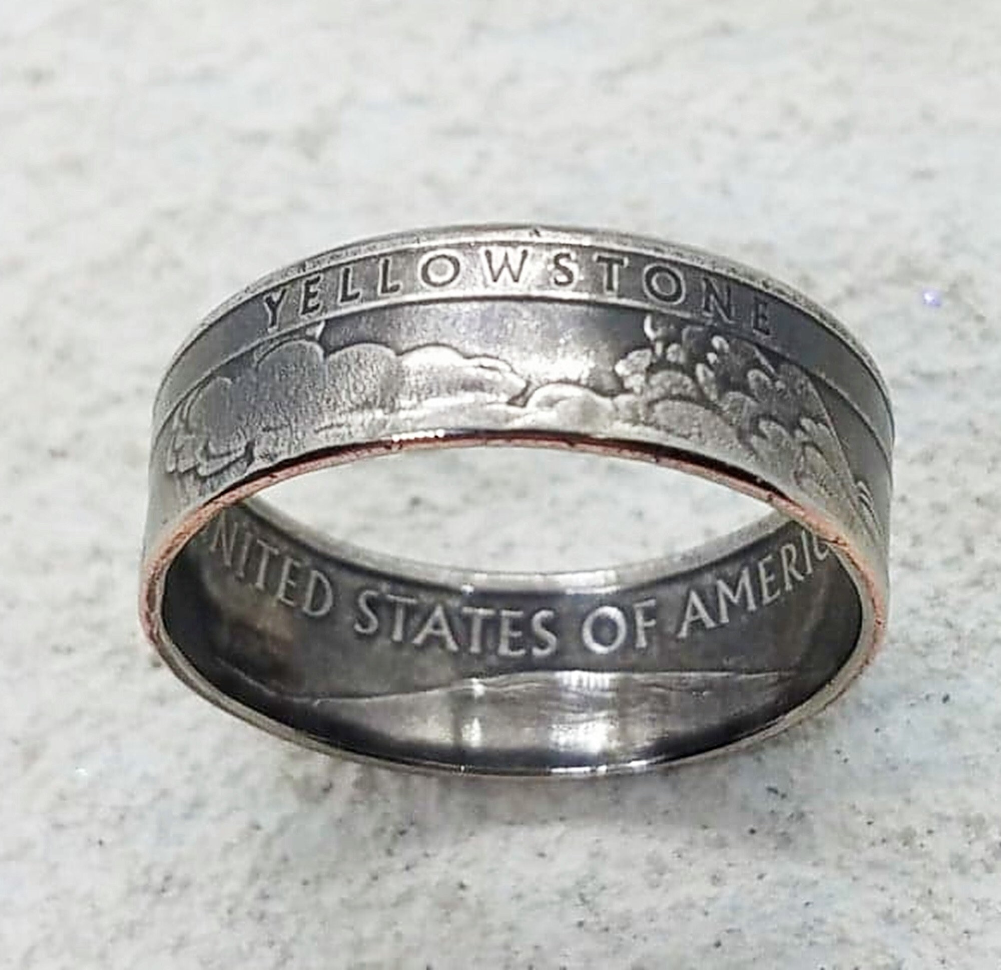 Coin Ring Yellowstone National Park Quarter Honeymoon - Etsy