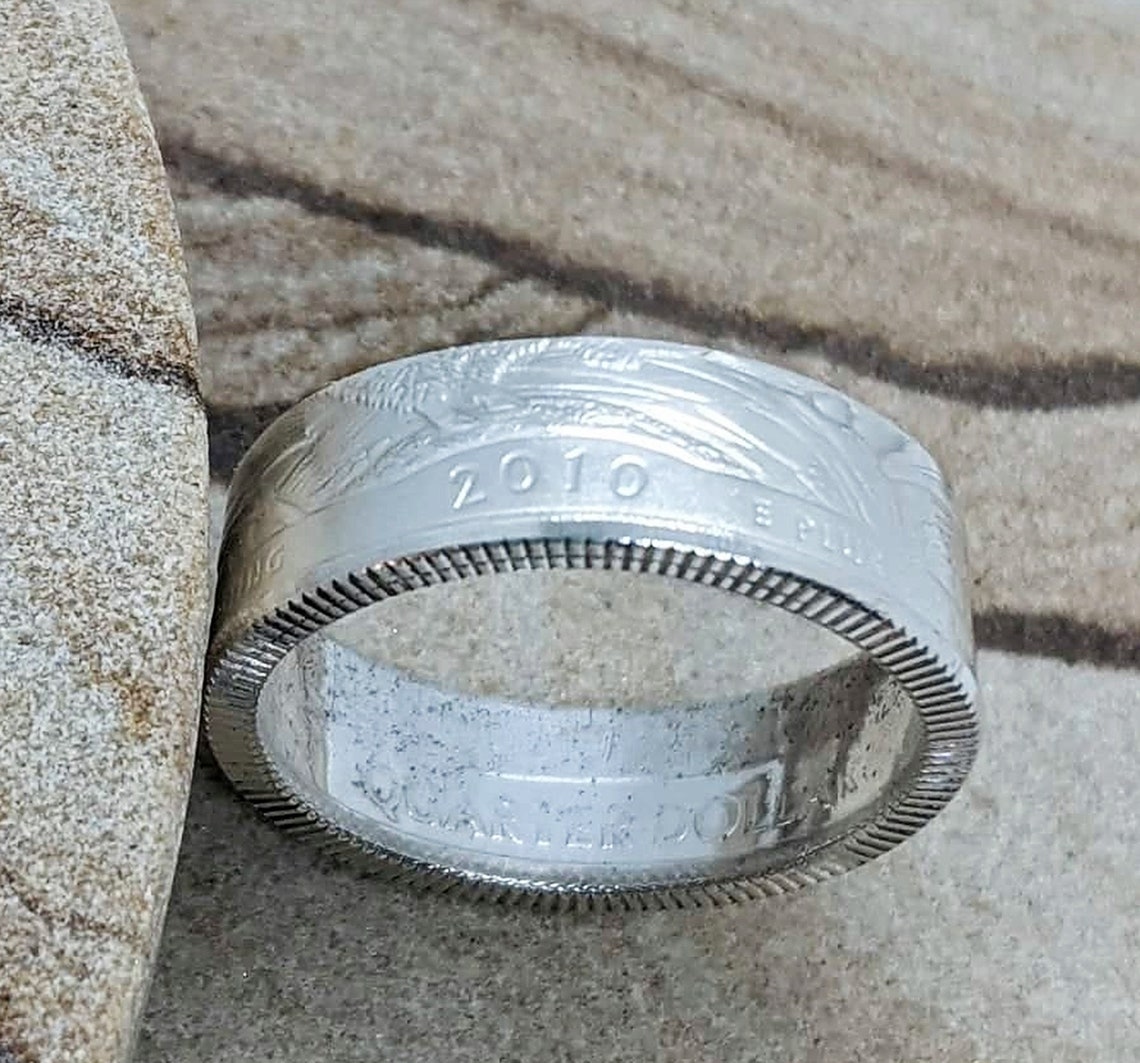 Coin Ring Yellowstone National Park SILVER Quarter - Etsy