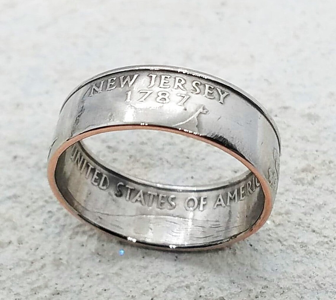Coin Ring new Jersey State Coin Honeymoon Vacation | Etsy