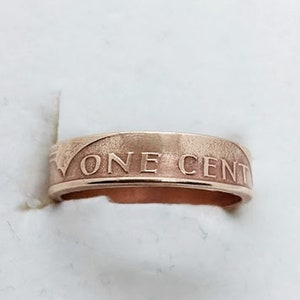 USA Penny Coin Ring, Coin Jewelry, Powder Coated Finish - Etsy