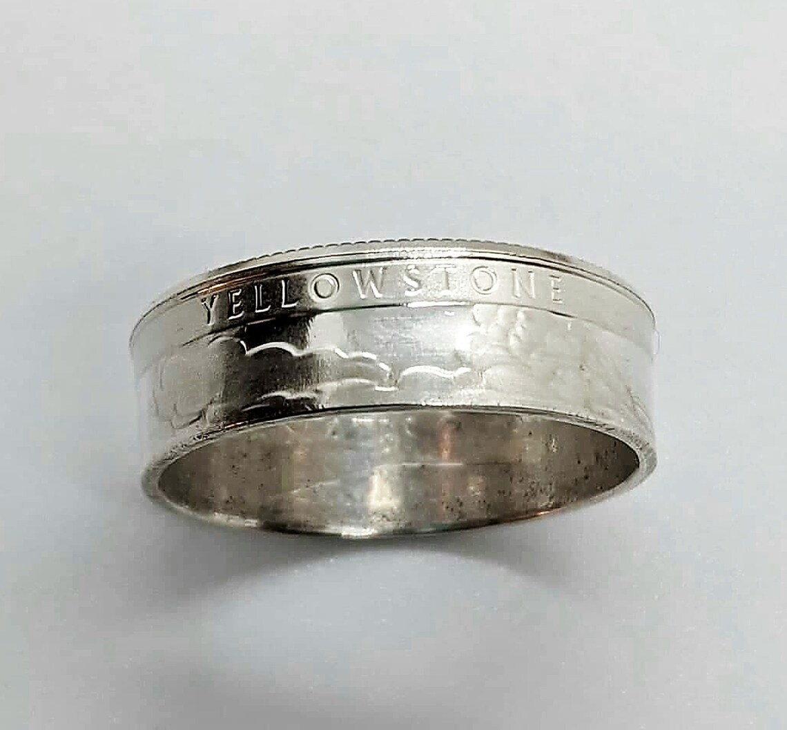 Coin Ring Yellowstone National Park SILVER Quarter - Etsy