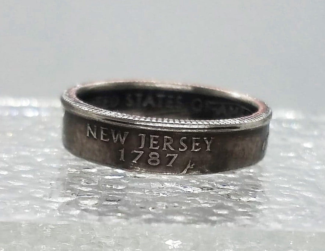 Coin Ring new Jersey State Coin Honeymoon, Vacation, Anniversary Gift ...