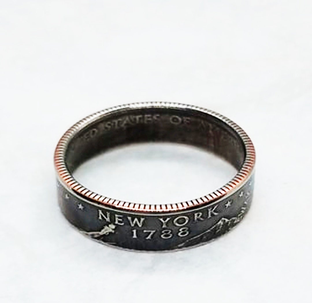 Coin Ring new York State Coin Honeymoon Vacation - Etsy