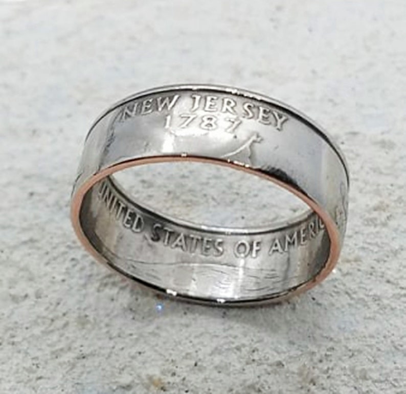 Coin Ring new Jersey State Coin Honeymoon Vacation | Etsy