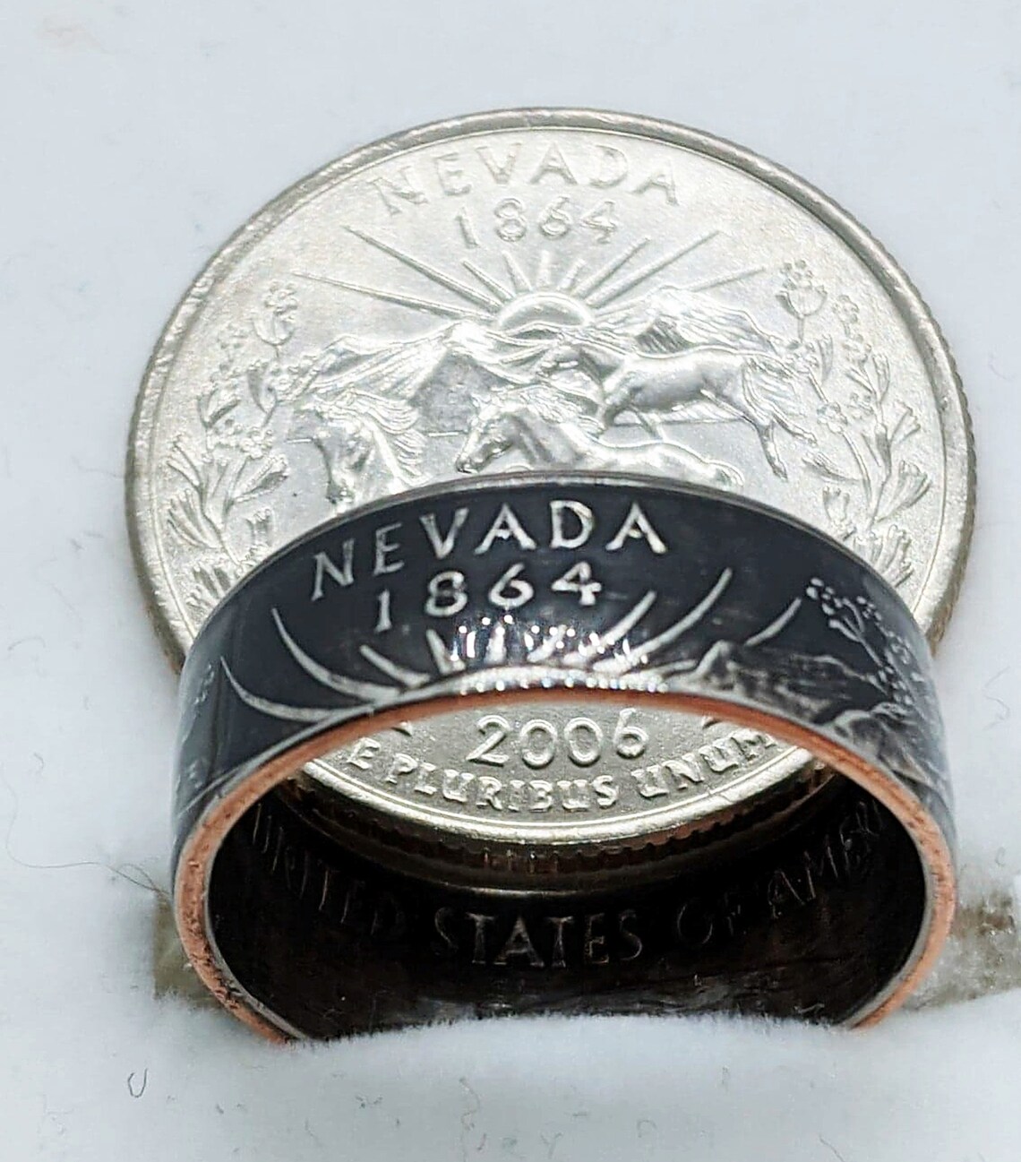 Coin Ring nevada State Quarter Coin Honeymoon Vacation - Etsy