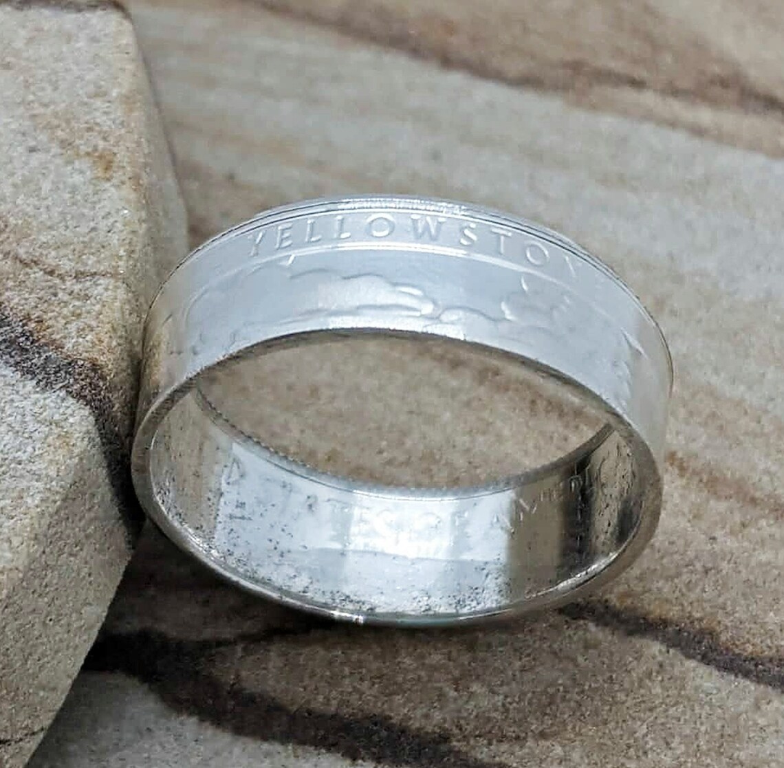 Coin Ring Yellowstone National Park SILVER Quarter - Etsy