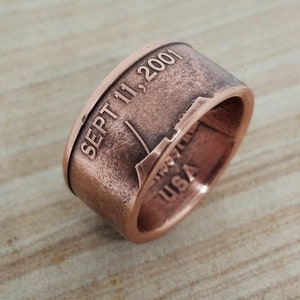 Never Forget: Sept 11, 2001 Copper Coin Ring - Commemorate the Legacy ...