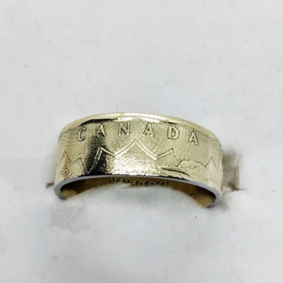 One-of-a-kind 2016 Canada Dollar Lucky Loonie Coin Ring Perfect ...