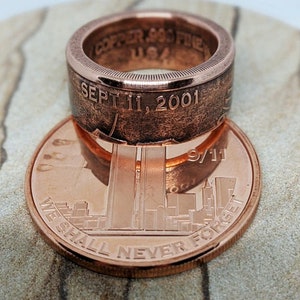 Never Forget: Sept 11, 2001 Copper Coin Ring - Commemorate the Legacy ...