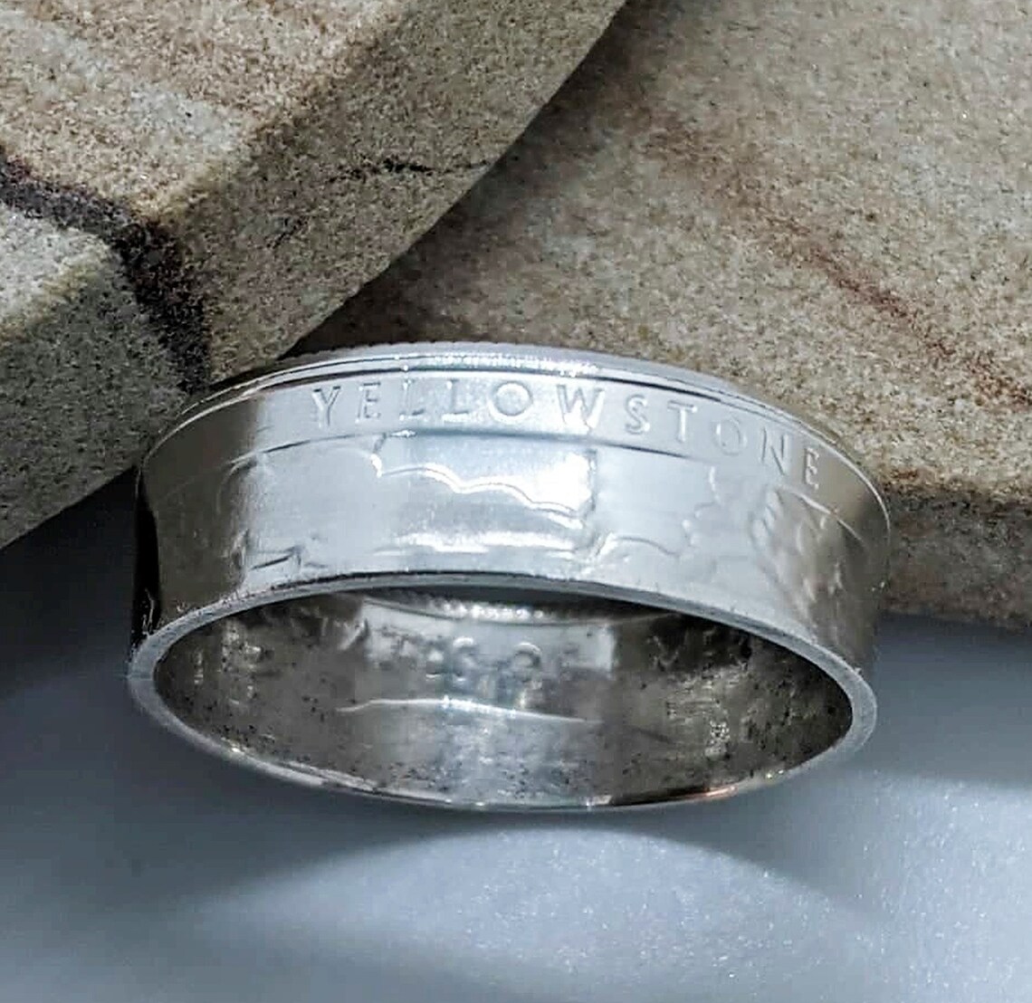 Coin Ring Yellowstone National Park SILVER Quarter - Etsy