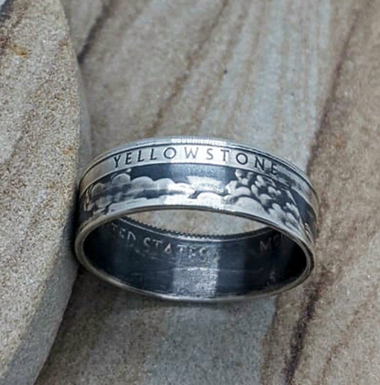 Coin Ring Yellowstone National Park SILVER Quarter - Etsy