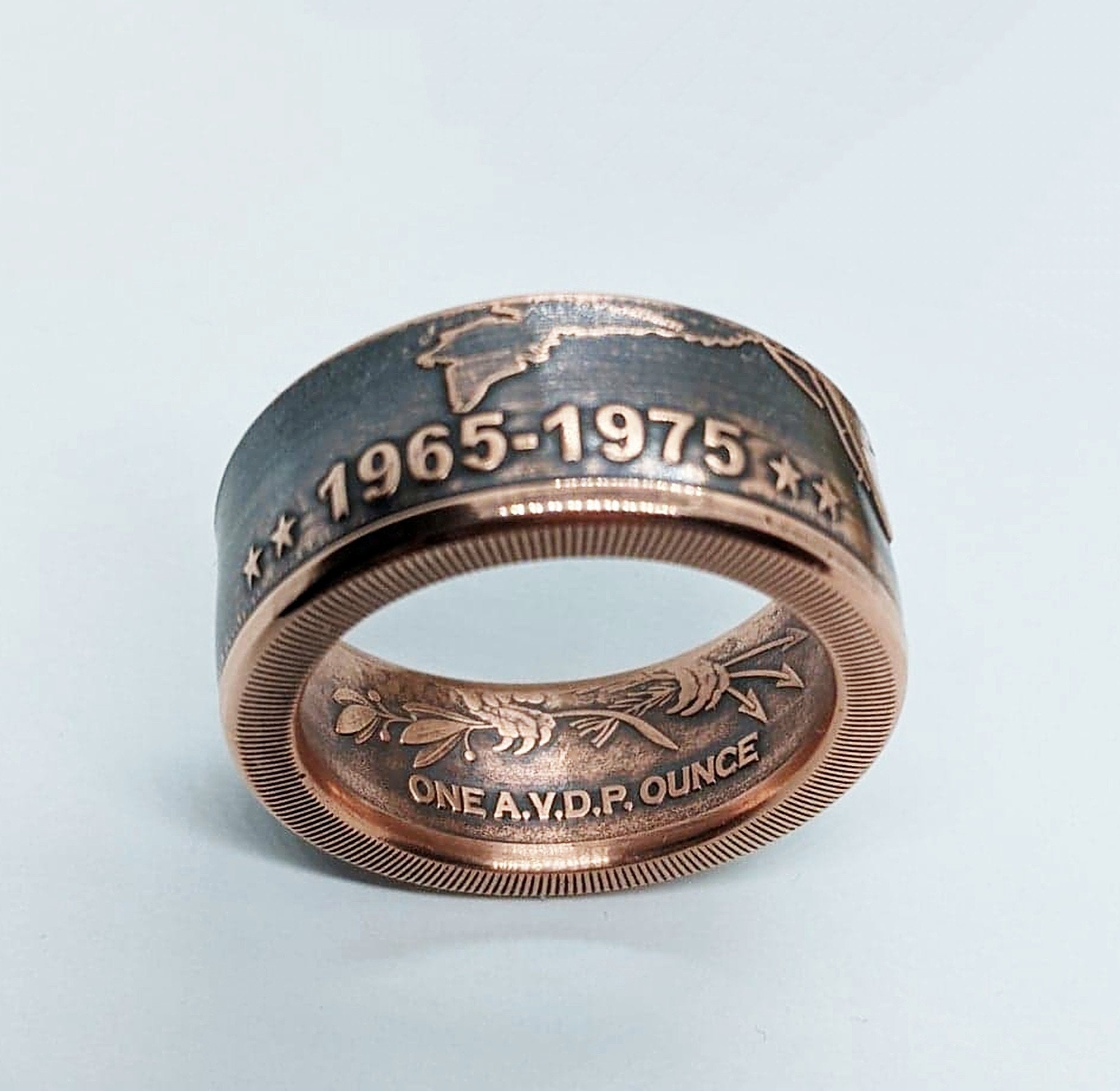 Handcrafted Vietnam Veterans Coin Ring - Unique Tribute to American ...