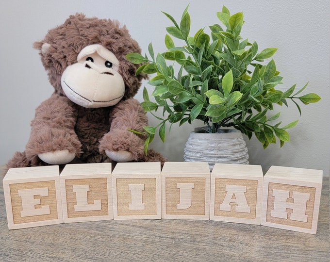 Personalized Wooden Blocks | Name Blocks | Alphabet | Baby Name ...