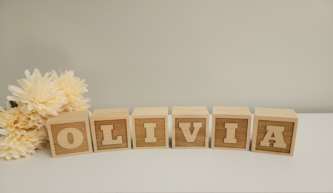 Personalized Wooden Blocks Name Blocks Alphabet Baby | Etsy