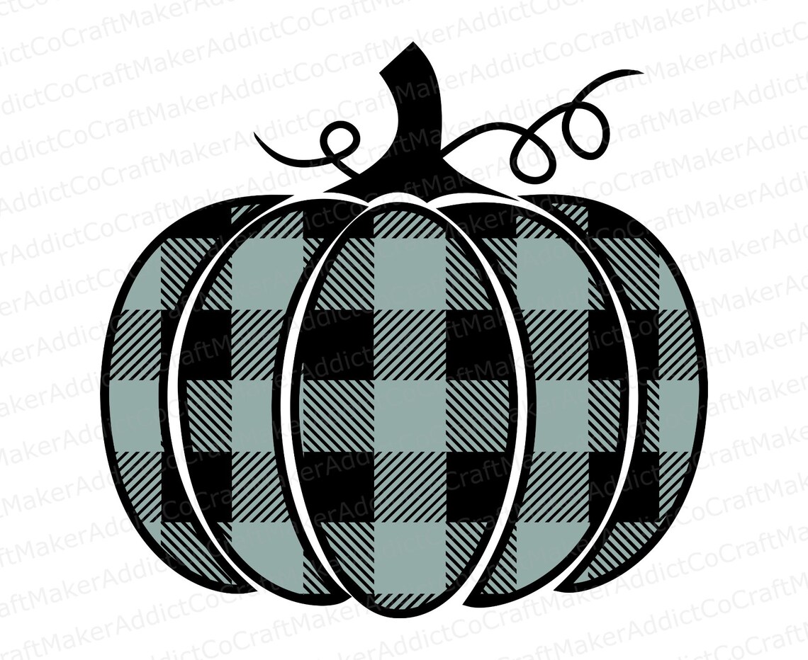 Plaid Fall Pumpkin SVG PNG PDF Dxf Cut Files Cricut - Etsy