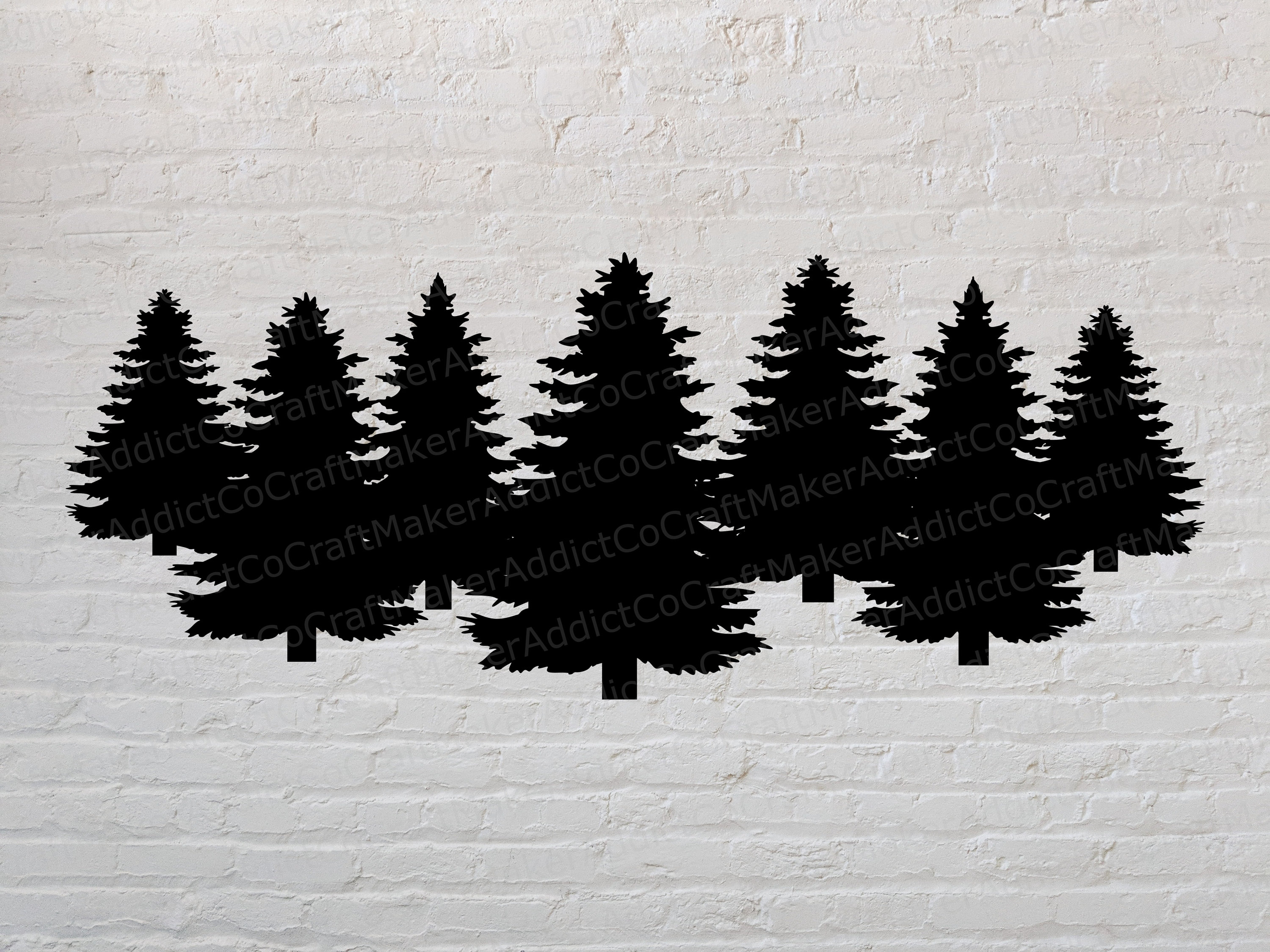 Pine Trees SVG, PNG, PDF, Dxf - Cut Files - Cricut - Christmas Trees ...
