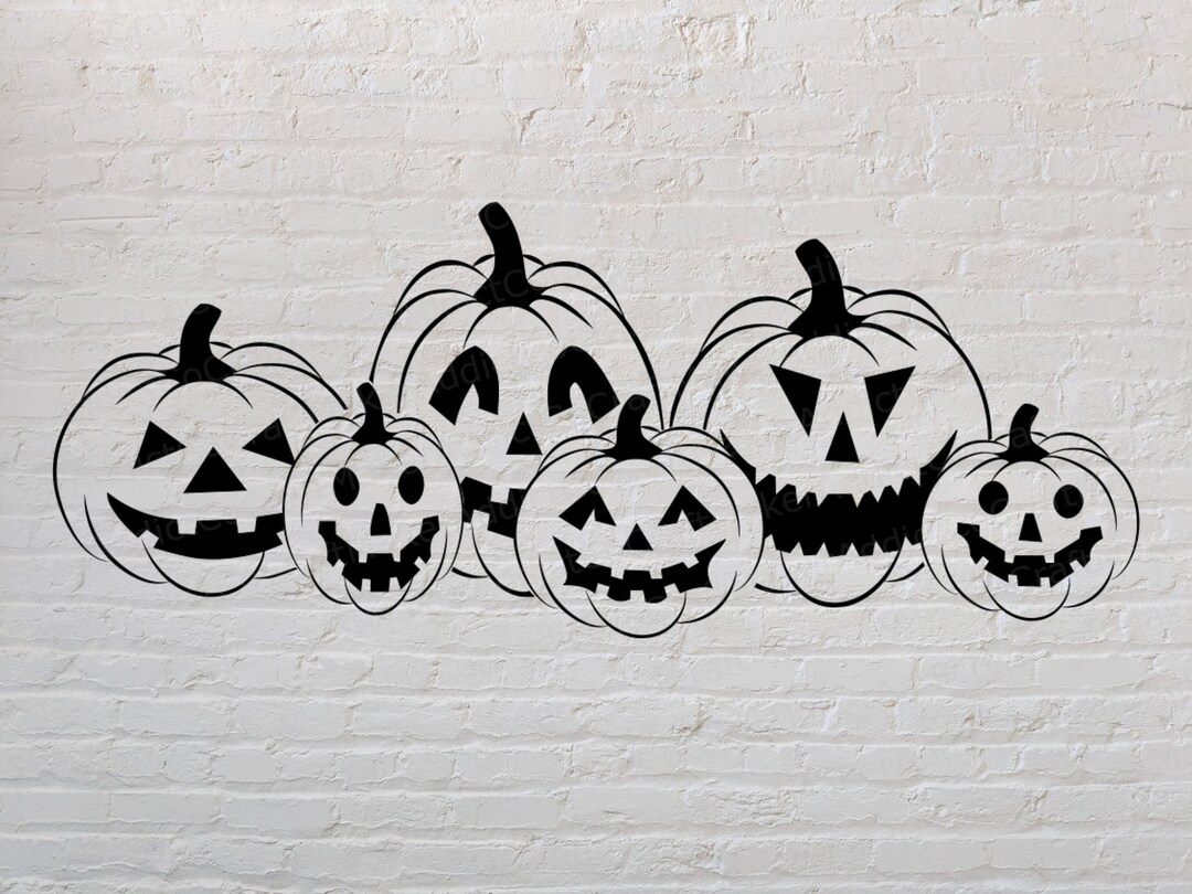 Jack-o'-lanterns SVG, PNG, PDF, Dxf - Cut Files - Cricut - Halloween ...