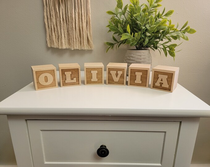 Personalized Wooden Blocks | Name Blocks | Alphabet | Baby Name ...
