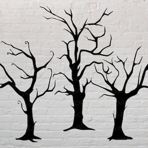 Spooky Trees, SVG, PNG, PDF, Dxf - Cut Files - Cricut - Halloween - Etsy