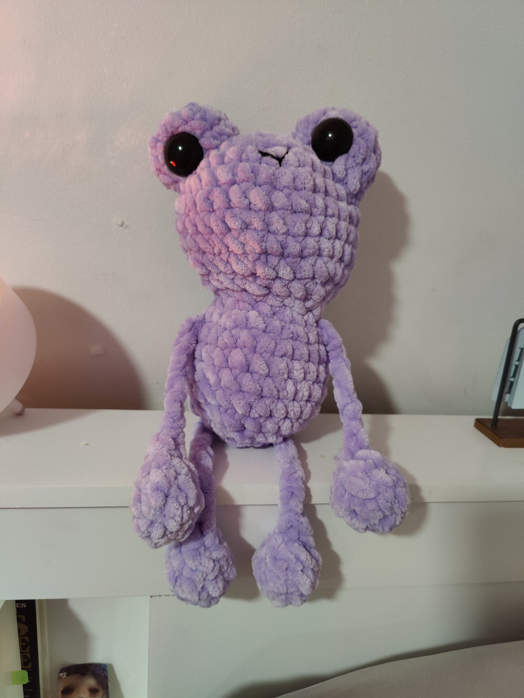 Frog Handmade Crochet Purple Frog Plushie Stuffed Animal Toy - Etsy