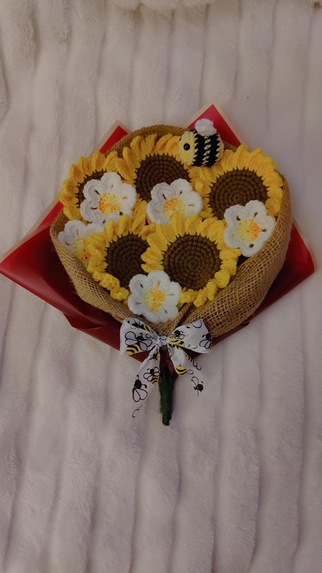 Sunflower Daisy Flower Bouquet Handmade Crochet Flowers Decor - Etsy
