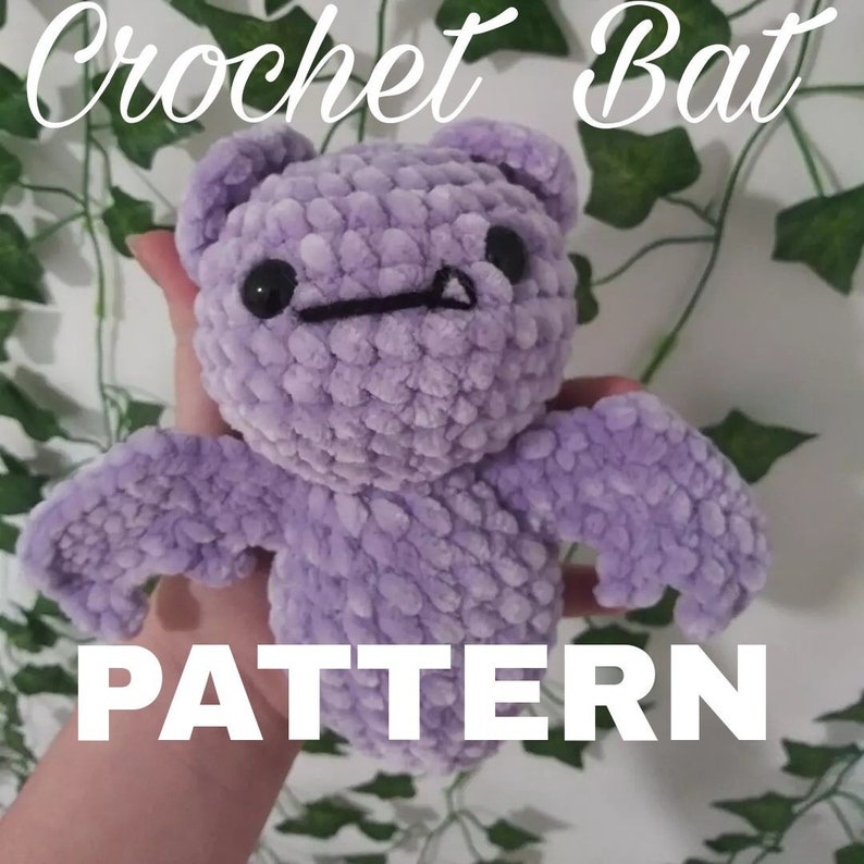 PATTERN- Crochet Bat DIGITAL PATTERN How to Amigurumi Plushie Tutorial ...